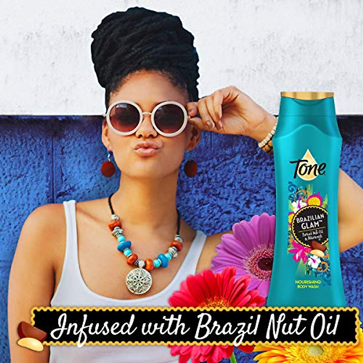 Tone Body Wash, Brazilian Glam, 18 Ounce (Pack of 6)