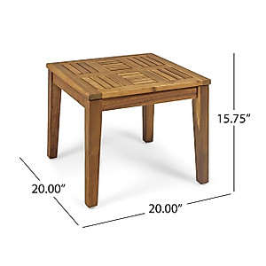 Christopher Knight Home Hampton Outdoor 3 Piece Wood and Wicker Club Chairs and Side Table Set, Gray