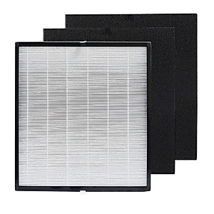 PUREBURG FLT5900 True HEPA Replacement Filter Set Compatible with GermGuardian AC5900WCA Air Purifier,Part Numbers FLT5900,Filter J, H13 Activated Carbon,1-Pack