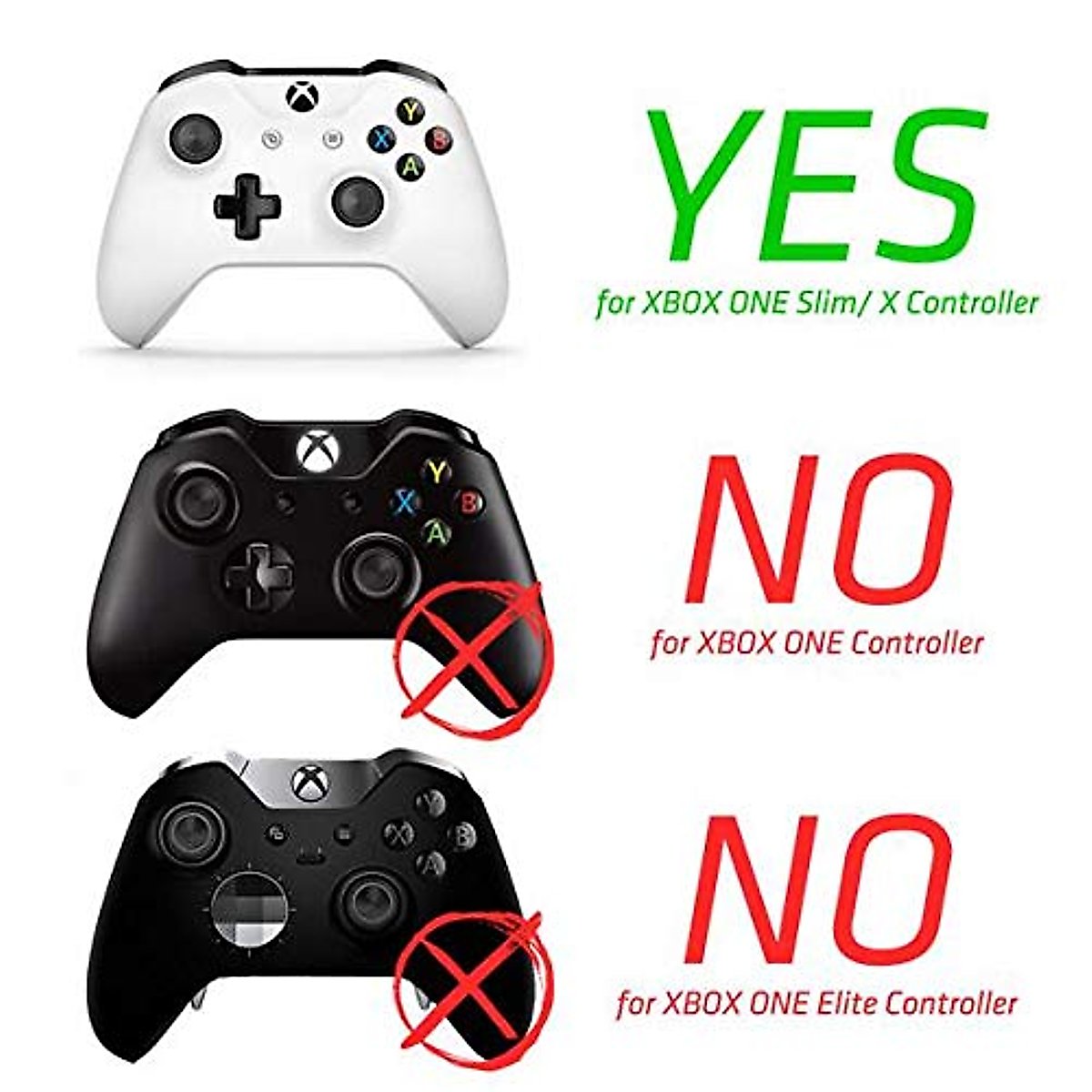 Replacement Full Housing Shell Faceplates Cover Plating Case with Bumper Trigger ABXY Button RT LT RB LB Dpad Buttons Set for Xbox One Slim for Xbox One S Controller (Black)