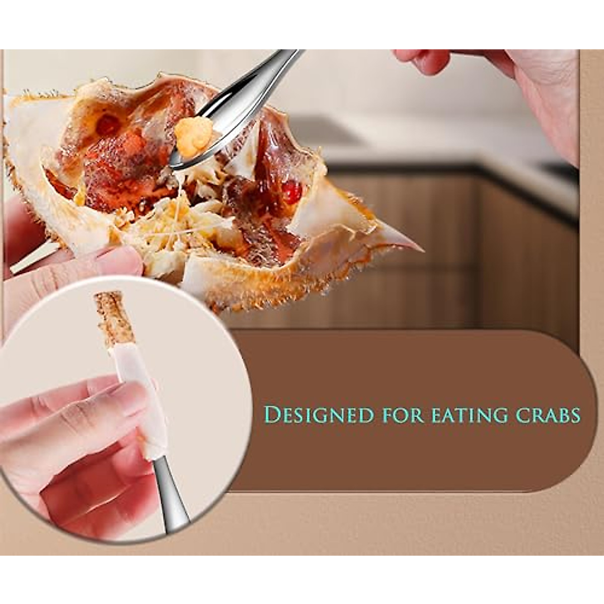 Criativo live Seafood Scissors, Lobster Scissors, Crab Scissors, Seafood Tools 4Pcs and Lobster Forks 4 Pcs