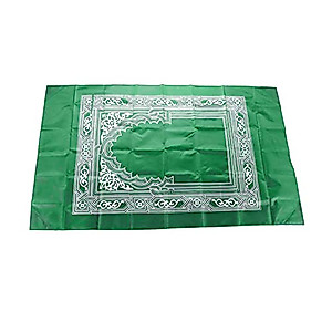 Nirelief Prayer Mat Portable Carpet Ramadan Gifts Muslim Prayer Rug Islamic Muslim Praying Mat Carpet Blanket Pocket Portable Print with Compass Bag for Travel Home Blue