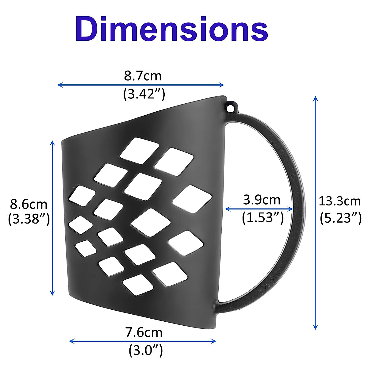 SHTCSZBA Handler for 20 oz Tumbler, Anti Slip Silicone Tumbler Grip Protective Sleeve Cover With Handle for Yeti Rambler Travel Mug Cup (20oz Purple)