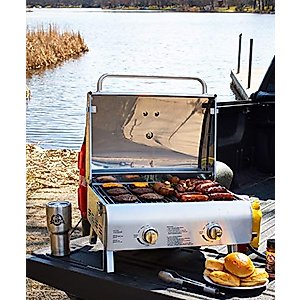 Pit Boss Grills 75275 Stainless Steel Two-Burner Portable Grill