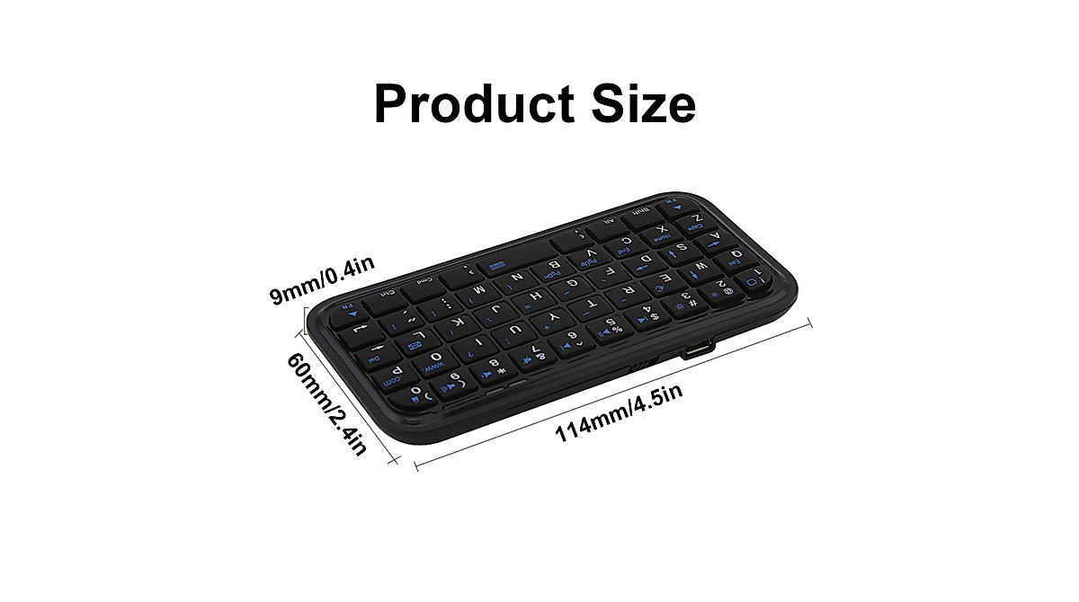 Ultra Slim Wireless Bluetooth Keyboard for Travel
