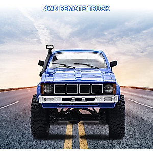 Mostop RC Crawler Truck, C24 Pickup Truck with LED Light, 4x4 Off-Road RC Rock Crawler,2.4Ghz Remote Control Car All Terrain Truck Crawler,Throttle & Steering Control,2 Batteries, Ideal Gift