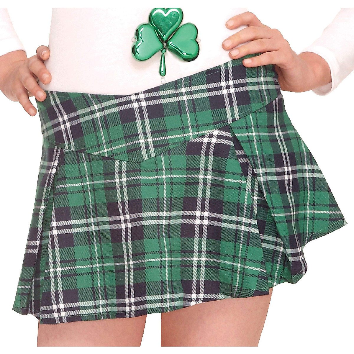 Amscan Plaid Mini Skirt, One Size, Green