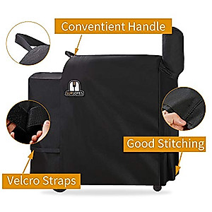 SUPJOYES Grill Cover for Traeger 34 Series Grill and More, Heavy Duty Waterproof Wood Pellet Grill Cover, Black