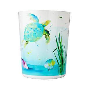 SKL HOME by Saturday Knight Ltd. Watercolor Ocean Wastebasket, Multi