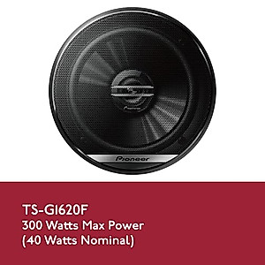 Pioneer TS-G1620F 6-1/2" 2-Way Coaxial Speaker 300W Max. / 40W Nom., 12.90In. X 7.40In. X 3.20In., BLACK