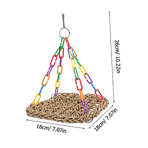 HANABASS Parrot Hammock Hammocks Parakeet Toys for Cage Bird Training Supplies Bird Swing Bird Hammock Toy Parakeets Swing Toy Parakeet Cage Hammock Parrot Perch Bird Cage Toys Zinc Alloy