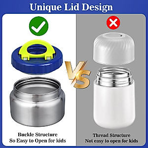 Bento Lunch Box for kids With 8oz Soup Thermo,Leak-proof Lunch Containers with 4 Compartment,Thermo Food Jar, BPA Free,Travel, School