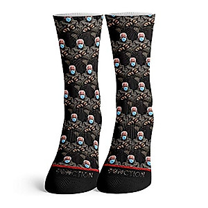 Function - Bernie Sanders Chair Meme All Over Socks Printed Men's Women's President Biden Inauguration 2020 2021 Socially Distanced Funny Joke Democrat Feel The Bern Sad
