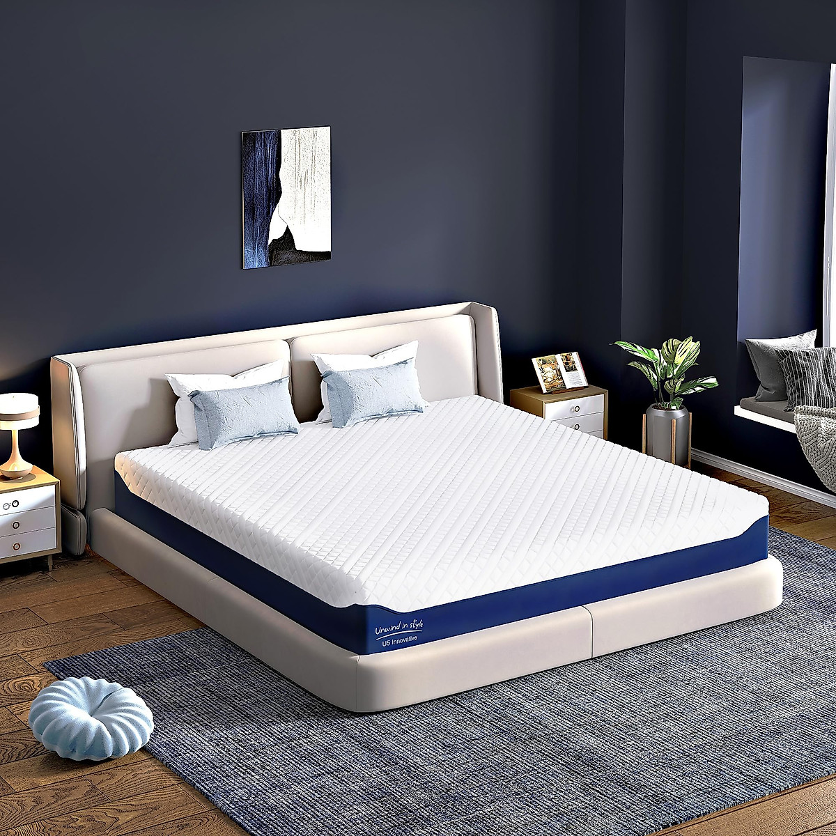 SogesSleep King Mattress, 14 Inch Green Tea Gel Memory Foam Mattress King, Cooling Gel Infused Mattress for Pressure Relief, Bed in a Box CertiPUR-US Certified & Fiberglass Free, Washable Cover