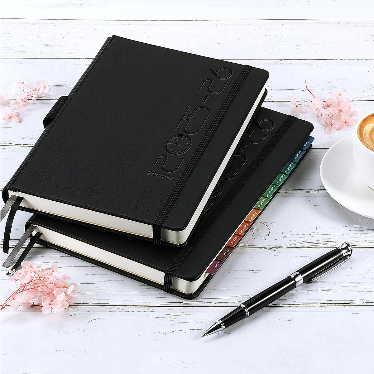 2023 Planner - Planner 2023 with Pen Loop, to Achieve Your Goals & Improve Productivity, January 2023 - December 2023, Thick Paper, Inner Pocket, 5.75" x 8.25", Black