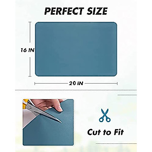 Vodiver Coffee Mat 15x12 Inch Super Absorbent Quick Dry Dish Drying Mat for Coffee Bar Accessories,Coffee Maker,Coffee Table Decor,Kitchen Counter (Blue)