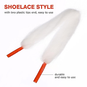 Beavorty 40PCS Organic Shoelace Cotton Sticks Japanese Organic Doctor Shoelaces Cotton Coil Clouds Shoelace Style Cotton Threads Wick