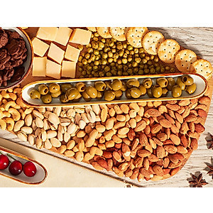 ONEMORE Set of 2 Serving Platters and Olive Tray Bundle