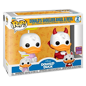 Funko Disney Pop! Donald's Shoulder Angel & Devil Vinyl Figure Set 2022 Wondrous Convention Exclusive MULTI NONE