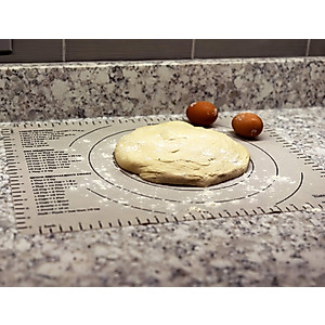 husMait Silicone Rolling Mat - Premium Kitchen Pastry Mat for Rolling and Baking Prep - Great for Making Dough, Pastries, Pizza and Pie
