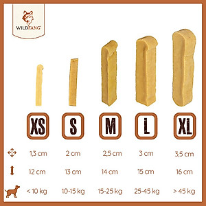 Wildfang® Yak Chews for Dogs, Chewing Bone Dog from Cow Milk - Hard Cheese Chewing Cheese for Dogs from Pasture Milk, Yak Himalaya Recipe, All Dog Sizes and Puppies, Himalaya Yak Dog Chewing Bone