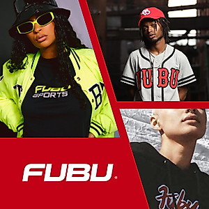 FUBU Bucket, Denim Style Cotton Packable Travel Hat with 3D Embroidered Logo, One Size