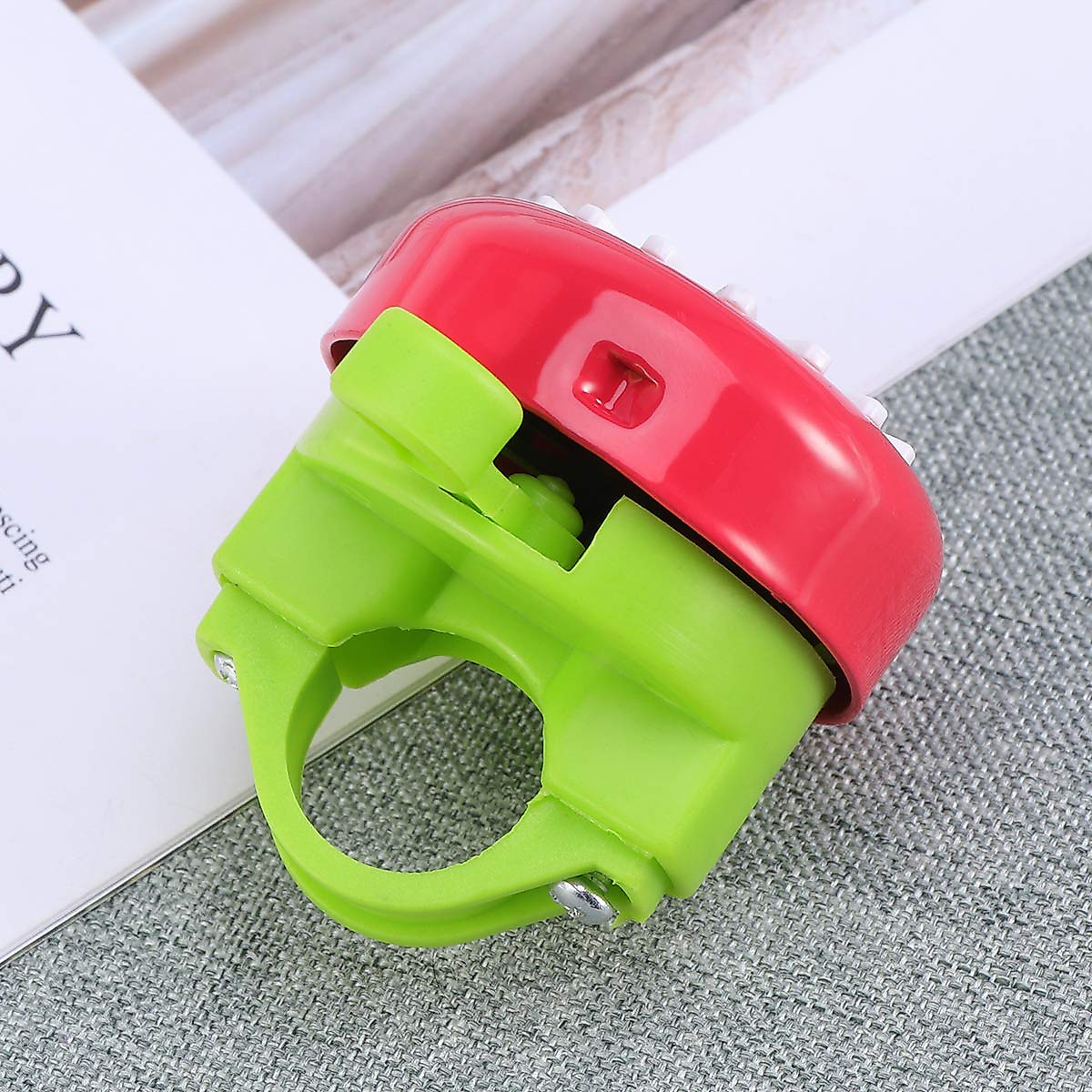 BESPORTBLE Bicycle Bell Ring for Boys Girls Bike Bell Cute Bicycle Ring Bell Accessory - Red Green