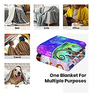 Zifoca Fleece Throw Blankets for Couch Sofa Bed, Flannel Blanket Lightweight Fuzzy Blanket Throw Size Warm Plush Blankets Gifts for Husband Wife Girlfriend Boyfriend Birthday 50"x 40"