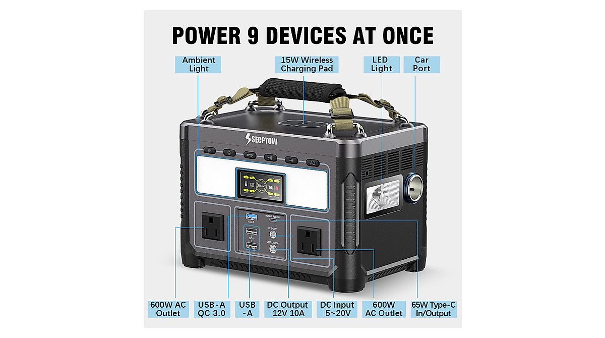 600W Portable Power Station - Essential for Home & Travel