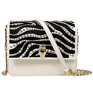 Cavalli Class Roberto GWLPCM 010 Milano Rmx 0 Black/White Medium Shoulder Bag for womens