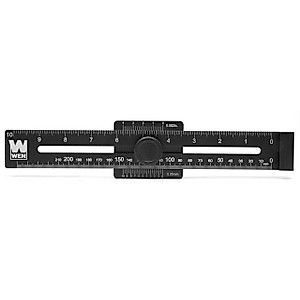 WEN ME251R 10-Inch Aluminum Offset Marking Gauge and Layout Tool with Laser-Etched Scale