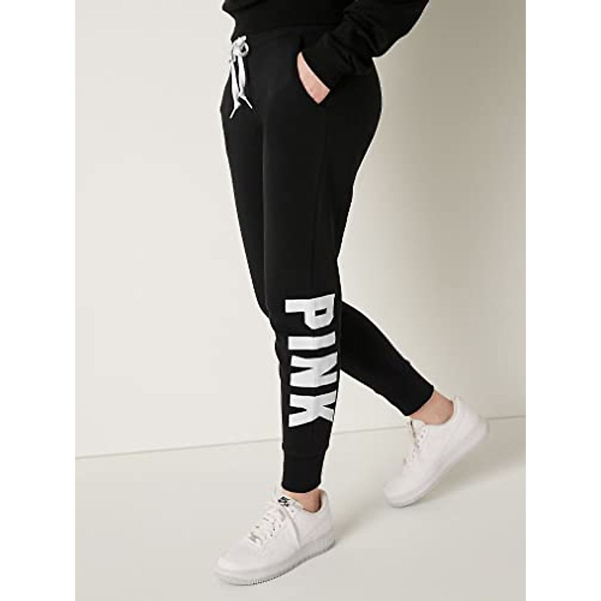 Victoria's Secret Pink Fleece Joggers, Pure Black, XX-Large