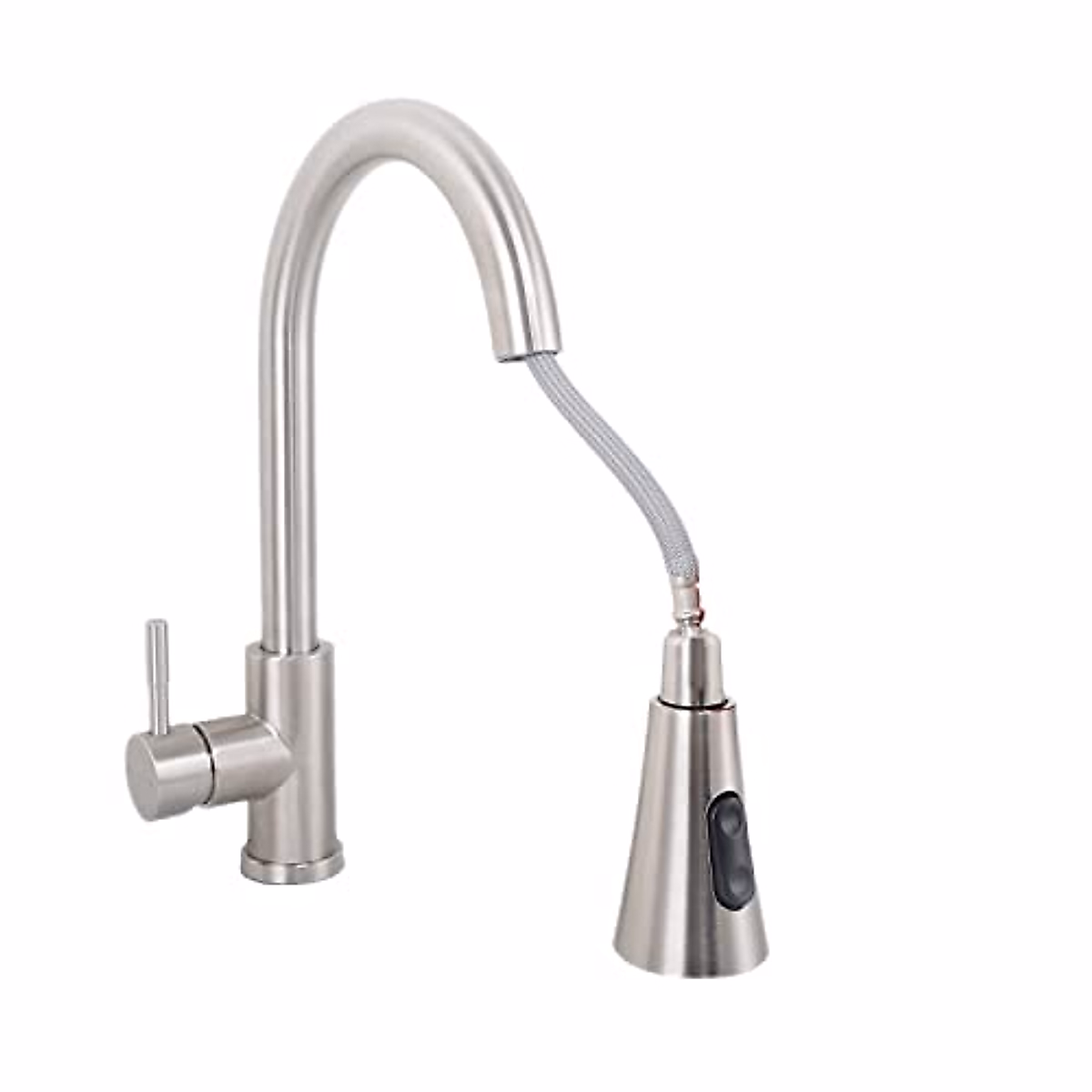 Kitchen Faucet with Pull Down Sprayer Brushed Nickel, High Arc Single Handle Kitchen Sink Faucet Without Deck Plate, Commercial Modern Stainless Steel Kitchen Sink Faucet (Brushed Nickle)