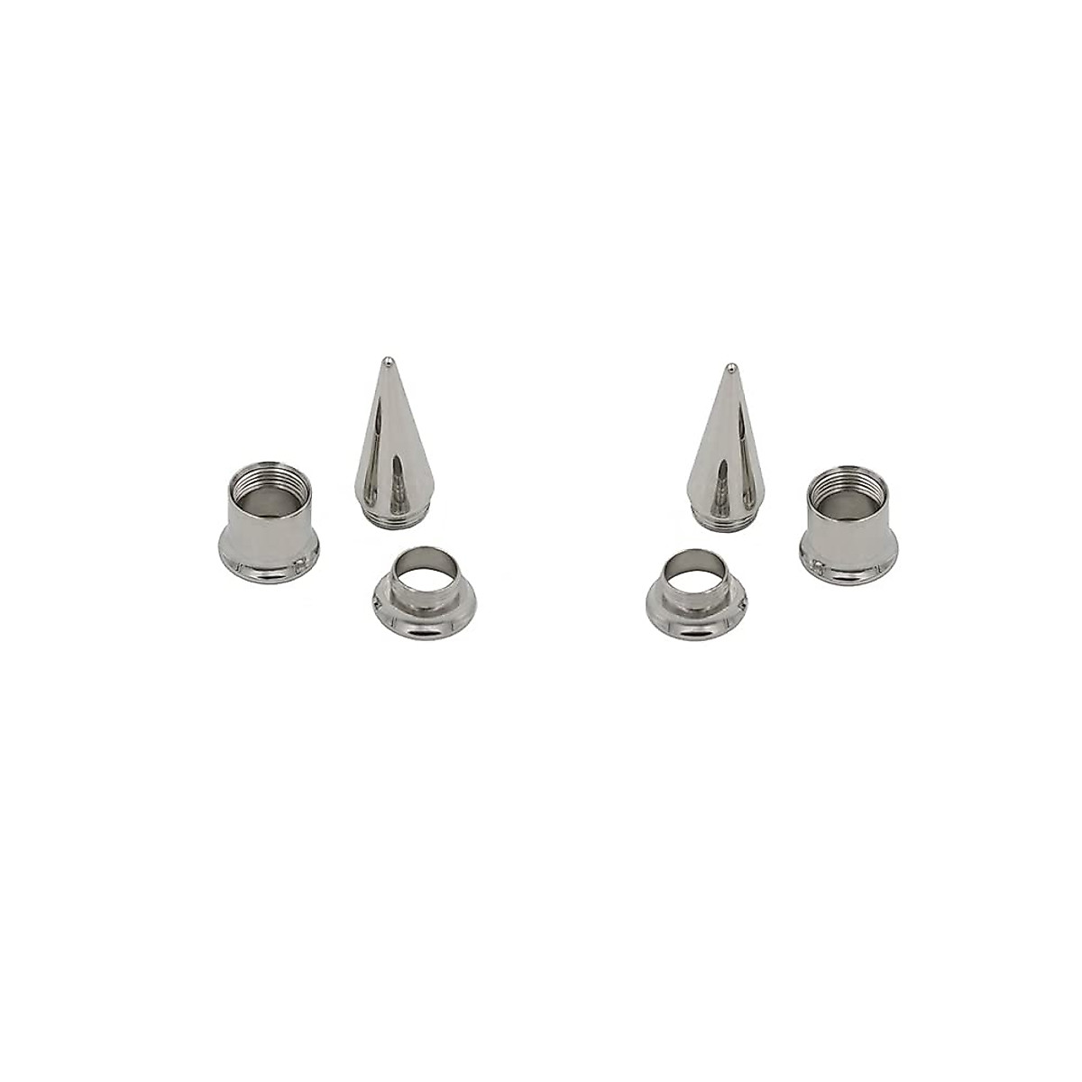 NewZenro Fashion Spike Ear 2 Stretching Tapers Plugs 316 Surgical Stainless Steel Ear Tunnels Plugs Expander Gauges Stretcher Earrings Screw On Piercing Body Jewelry Personalized Gifts (9/16"(14mm))