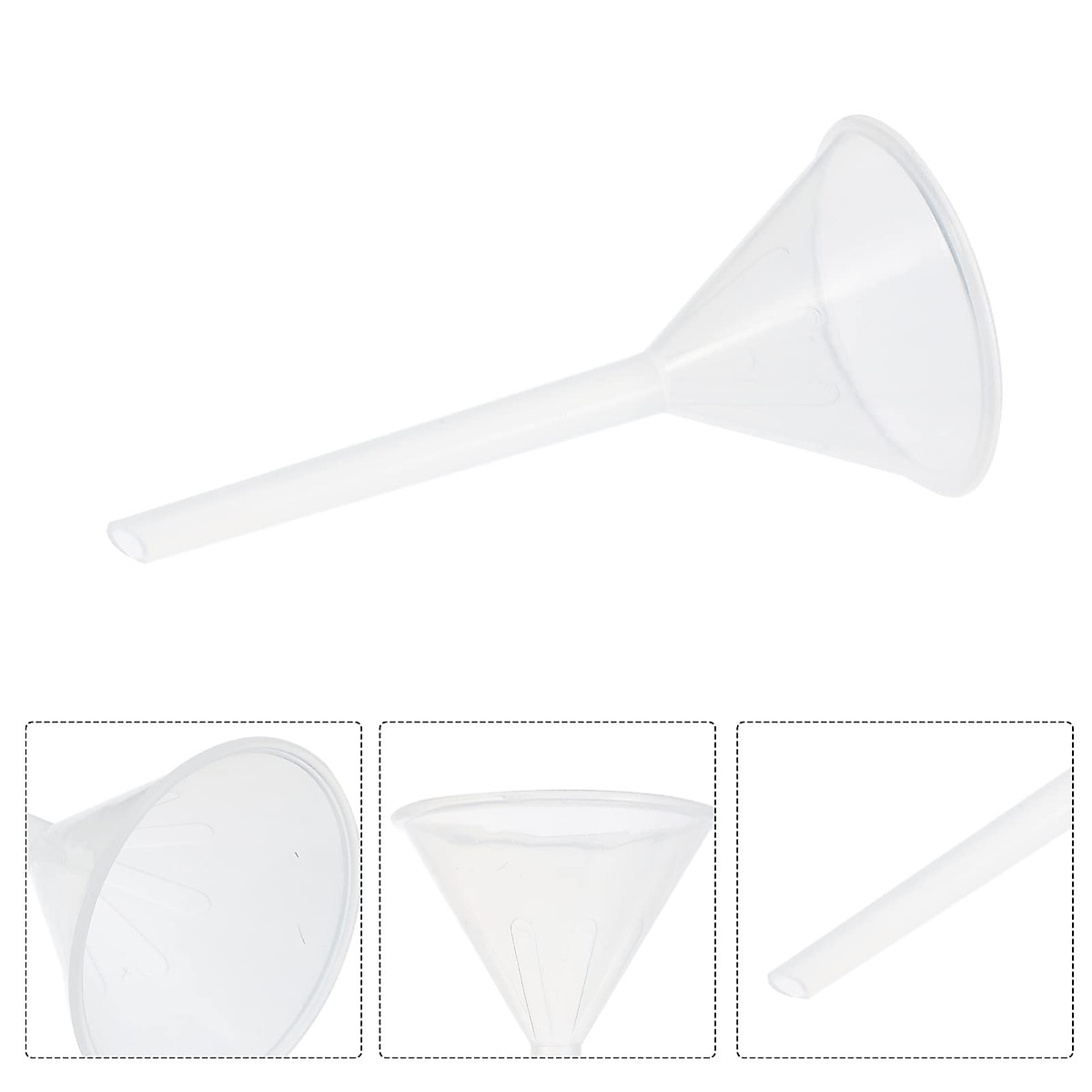ULTECHNOVO 12pcs Clear Small Mm Perfume Filter Funnels Oils Bottle Cosmetics Funnel Ing Plastic Arts Essential Chemicals Lad Tool for Filling Crafts Laboratory Sub- Experiment