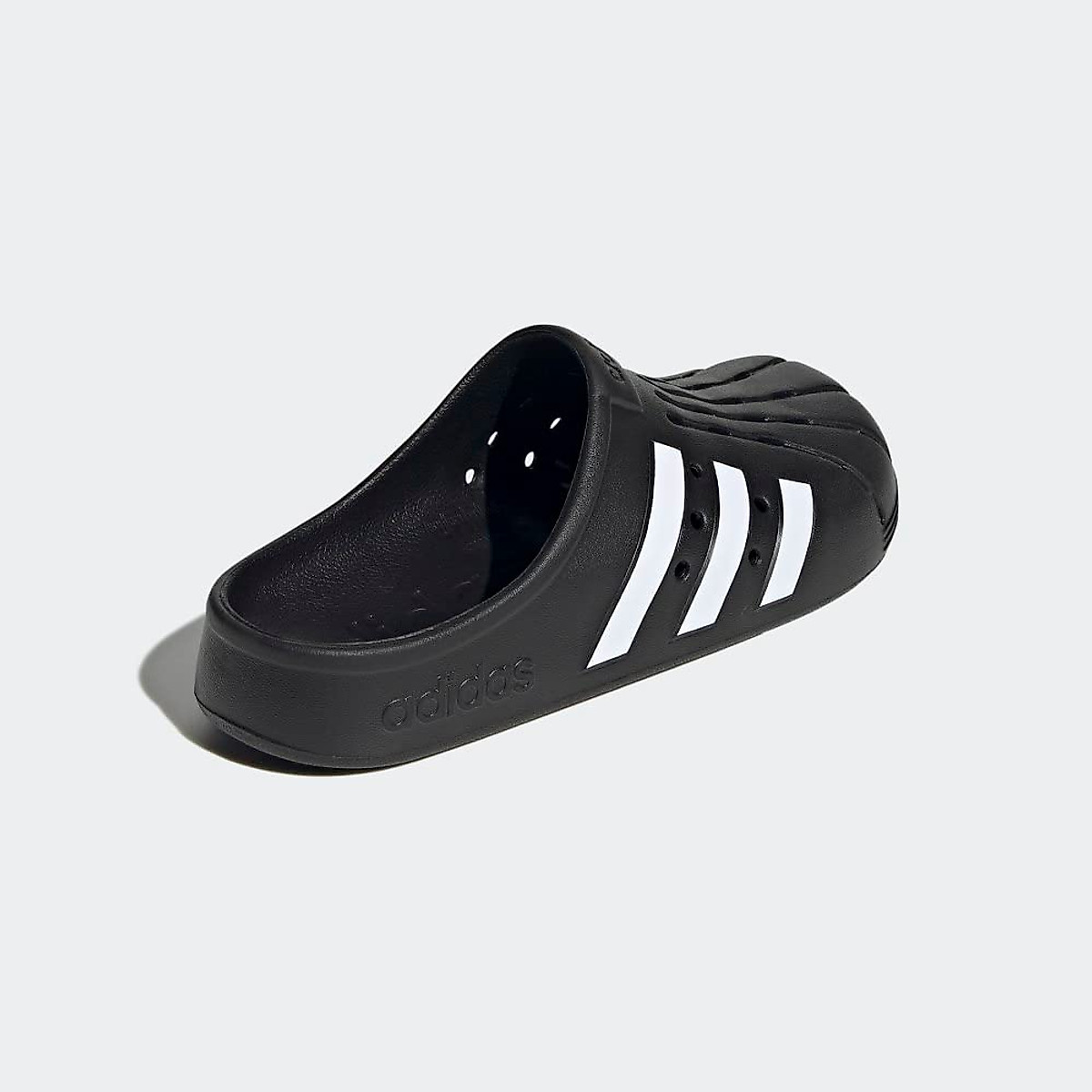 adidas Unisex Adilette Clogs Slide Sandal, Core Black/White/Core Black, 7 US Women/6 US Men