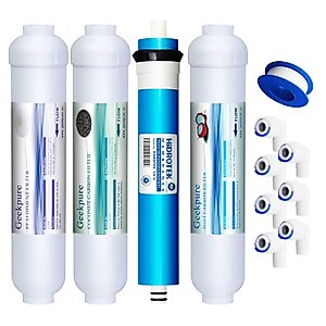 Replacement Filters Set for Geekpure 4 Stage Reverse Osmosis System -100 GPD