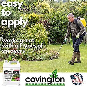 Covington Liquid 10-10-10 Fertilizer for Lawns, Plants, Vegetables, All Purpose Fertilizer 10-10-10 Concentrate, Liquid 10 10 10 NPK Lawn Food with Nitrogen Phosphorus Potassium, 32 Ounces
