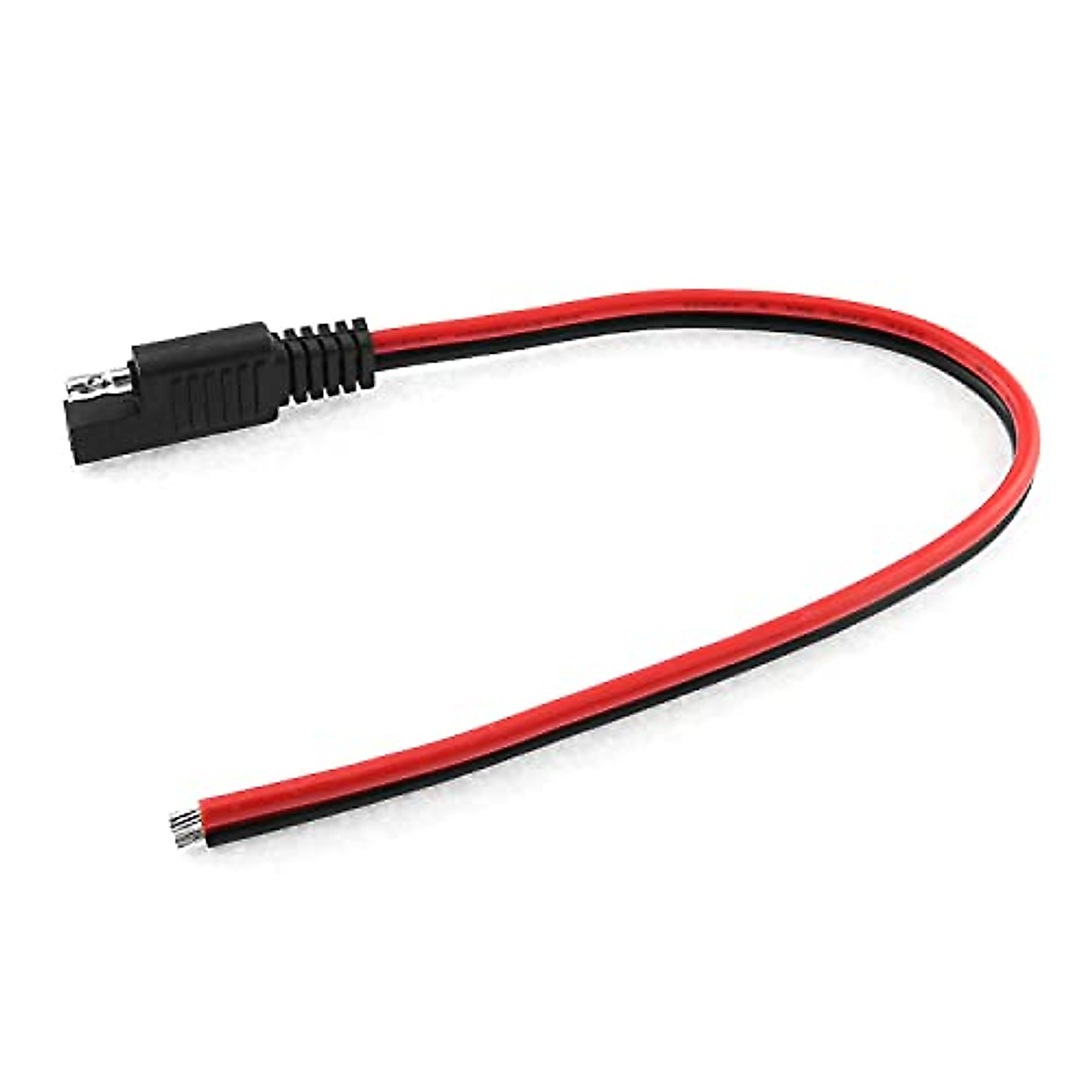 DGZZI 14AWG SAE Extension Cable 30cm/ 1ft 2 Pin DC Power SAE Single Plug Quick Disconnect SAE Power Automotive Extension Cable for Motorcycle, Car, Tractor Solar Panel