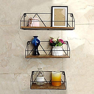 Edenseelake Floating Wall Shelves Set of 3, Shelf Wall Mounted for Bedroom, Bathroom, Living Room, Kitchen and Office