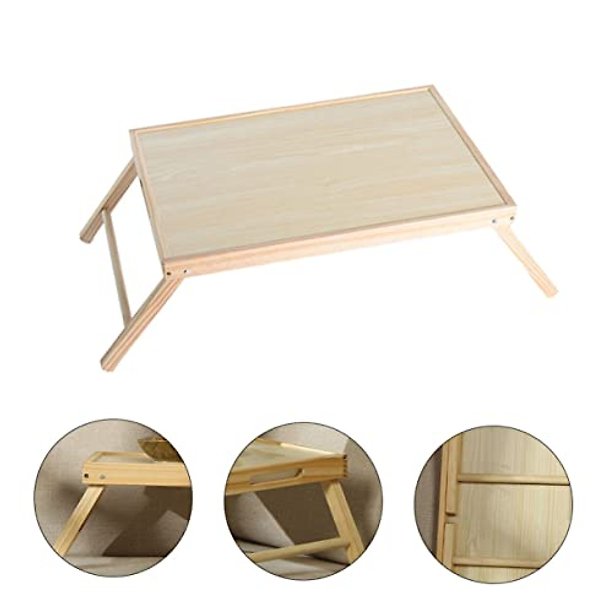 MAGICLULU 1pc Computer Desk Study Desk Foldable Breakfast Table Mini Size Breakfast Tray Serving Bed Tray Wooden Pallets Folding Trays Wooden Desk Study Table Laptop Table Home Writing Table