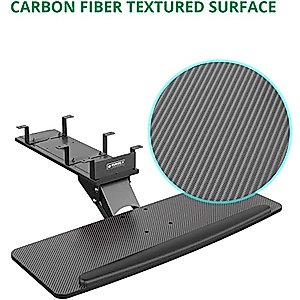 EUREKA ERGONOMIC Height Adjustable Mouse & Keyboard Tray Under Desk, 28x10'' Large Slide Out Swivel Tilt Computer Keyboard Drawer with Mouse Pad for Gaming Home Office Desk, Dual Mount