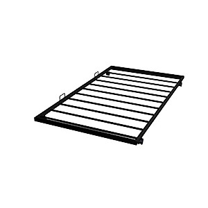 HOUAGI Metal Twin Daybed with Trundle,Sturdy Metal Slats Support,Noise Free/No Box Spring Needed,Black