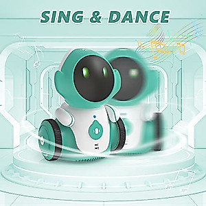 GILOBABY Robot Toys, Rechargeable Smart Talking Robots for Kids, Intelligent Robot with Voice Controlled Touch Sensor, Singing, Dancing, Recording, Repeat, Birthday Gifts for Boys Ages 6+ Years