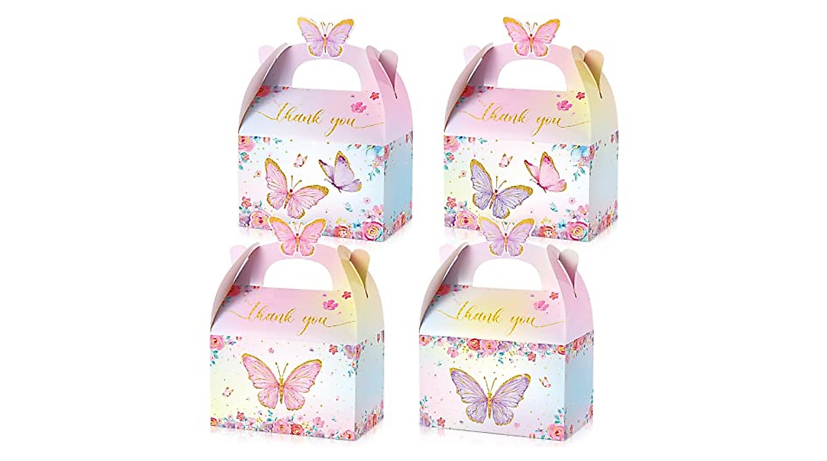 Nezyo Butterfly Party Favor Boxes - Perfect for Events