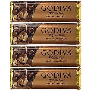 Godiva Chocolatier Solid Chocolate, 1.5 Ounce (Pack of 4) - Packaging May Vary