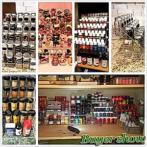 AmHoo Acrylic Spice Rack - 5 Tiers Seasoning Shelf Kitchen Spice Rack Organizer for Cabinets