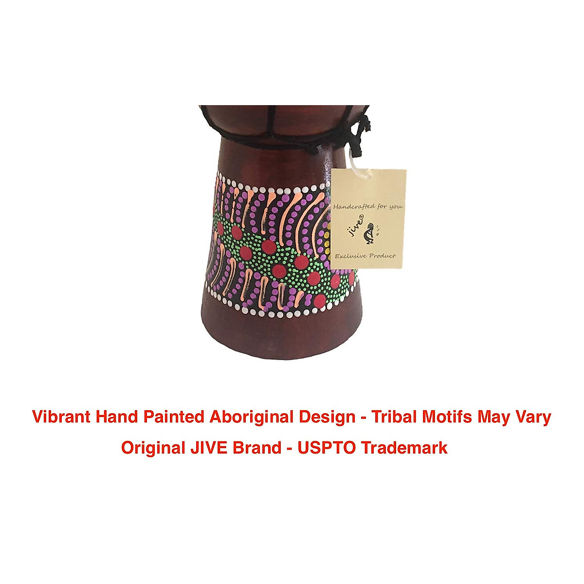 Djembe Drum Bongo Congo African Wood Drum - MED SIZE- 12" High - Professional Sound - NOT MADE IN CHINA