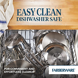 Farberware Millennium Stainless Steel Cookware Pots and Pans Set, 10 Piece