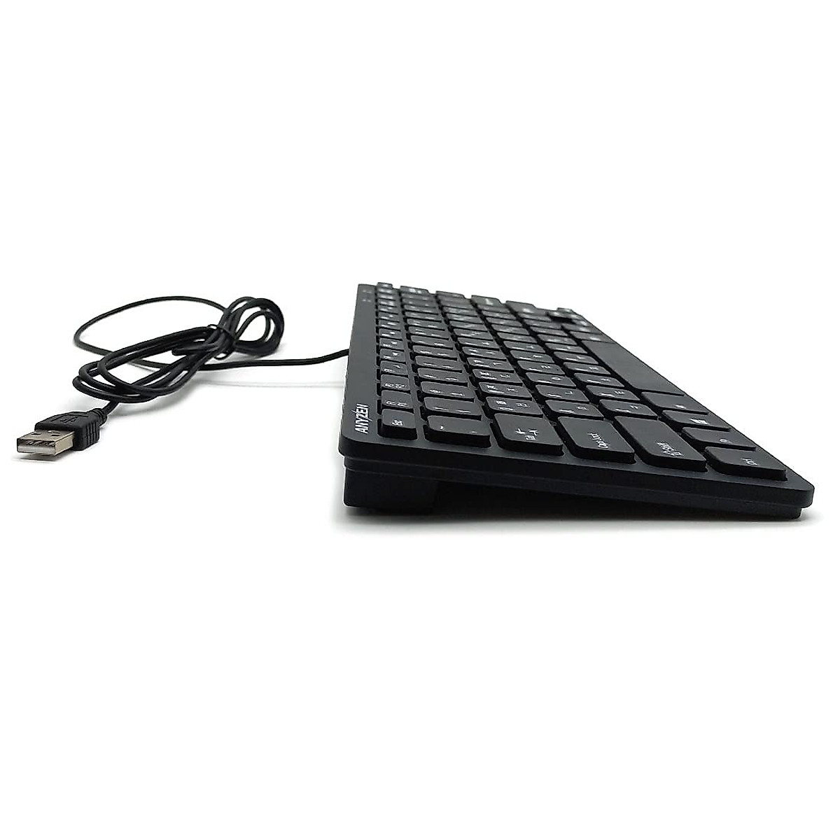 GARASANI Mini Wired Keyboard(Korean-English) Ultra Thin and Light Portable 78 Keys USB Desktop, Laptop, Windows 7/8/10, Keyboard Protection Skin, Korean Keyboard Stickers Included